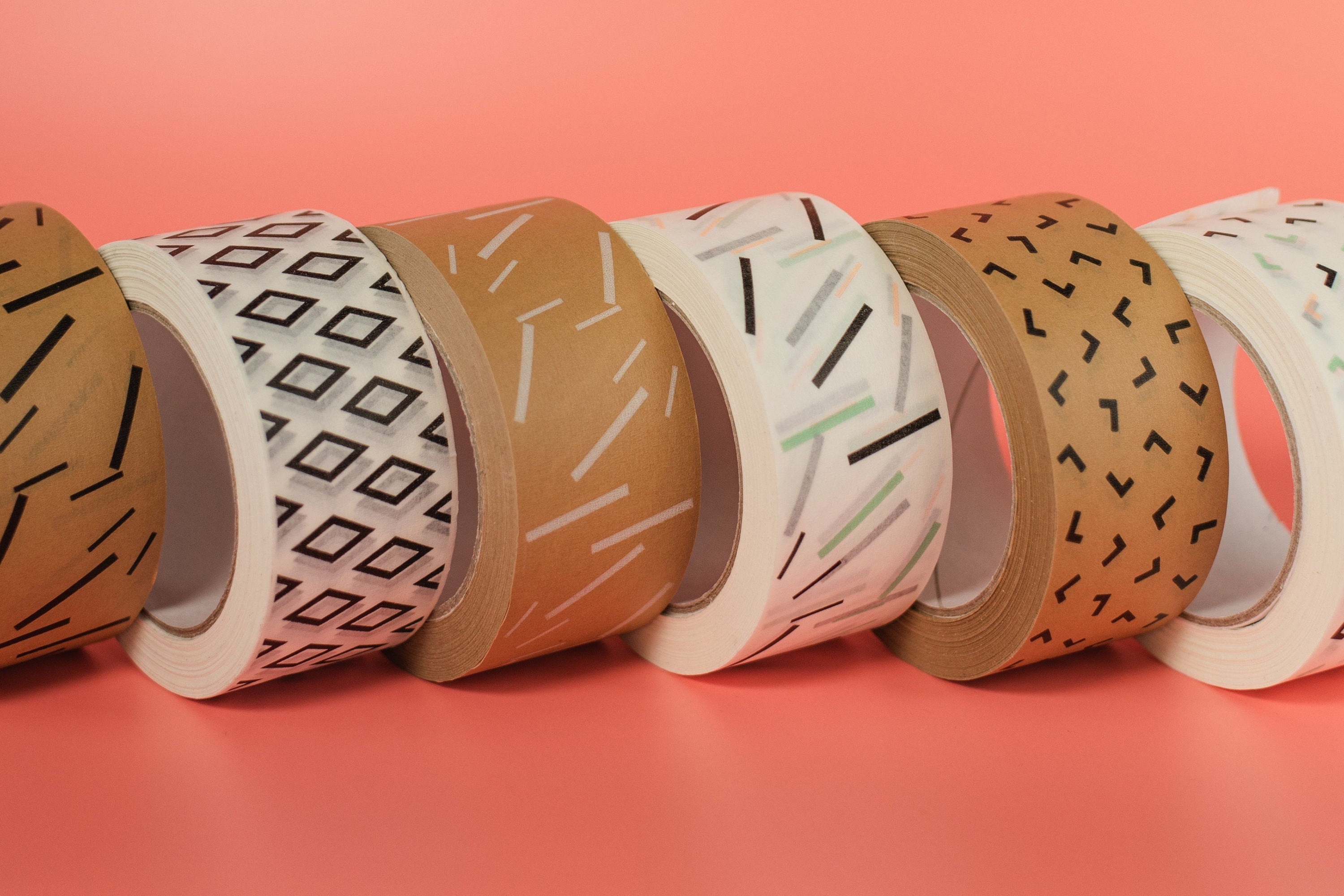 Kraft Packing Tape Designer Printed Packaging Tape-recycled - Etsy
