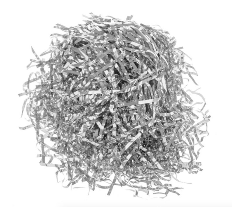 Red Shredded Metallic Paper Gold Shredded Metallic Paper | Etsy