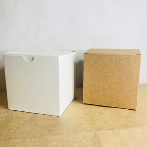 White 10x10x10cm Box, Kraft Paper Candle Gift Box, Cardboard Box, Eco ...