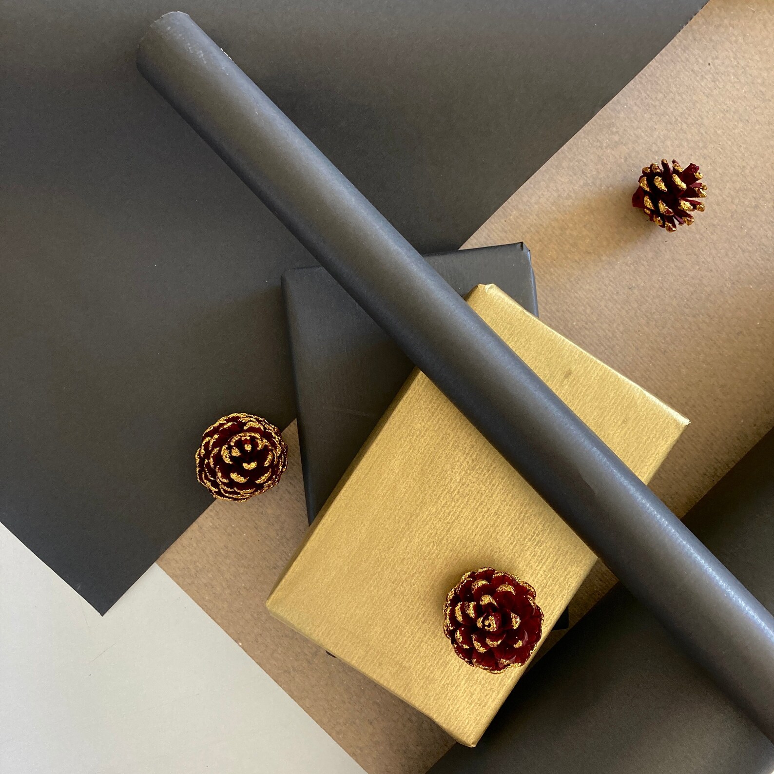 Black Wrapping Paper eco Friendly Gift Wrap Kraft Paper 100% - Etsy