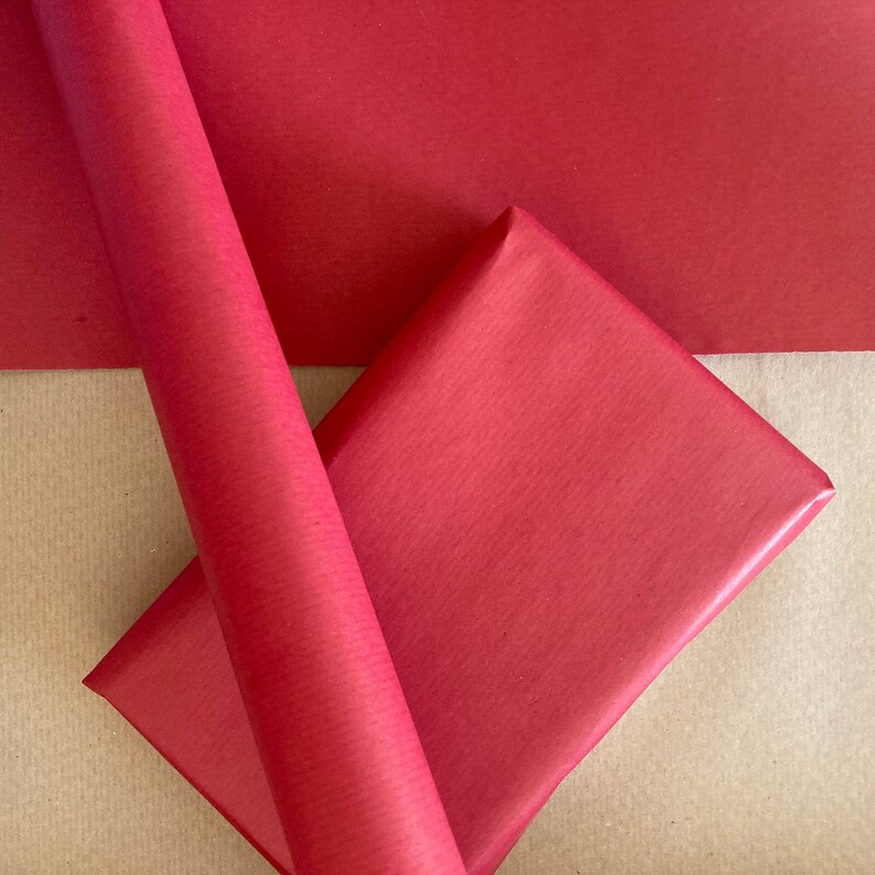 Red Wrapping Paper Gift Wrap Paper Eco Friendly Sustainable - Etsy
