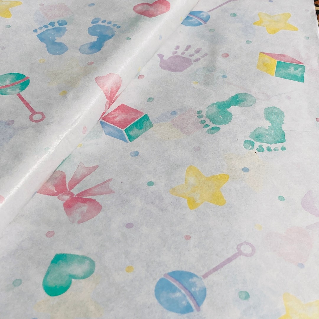 New Born Baby Tissue Paper Gift Wrap, Baby Gift Wrapping Paper ...