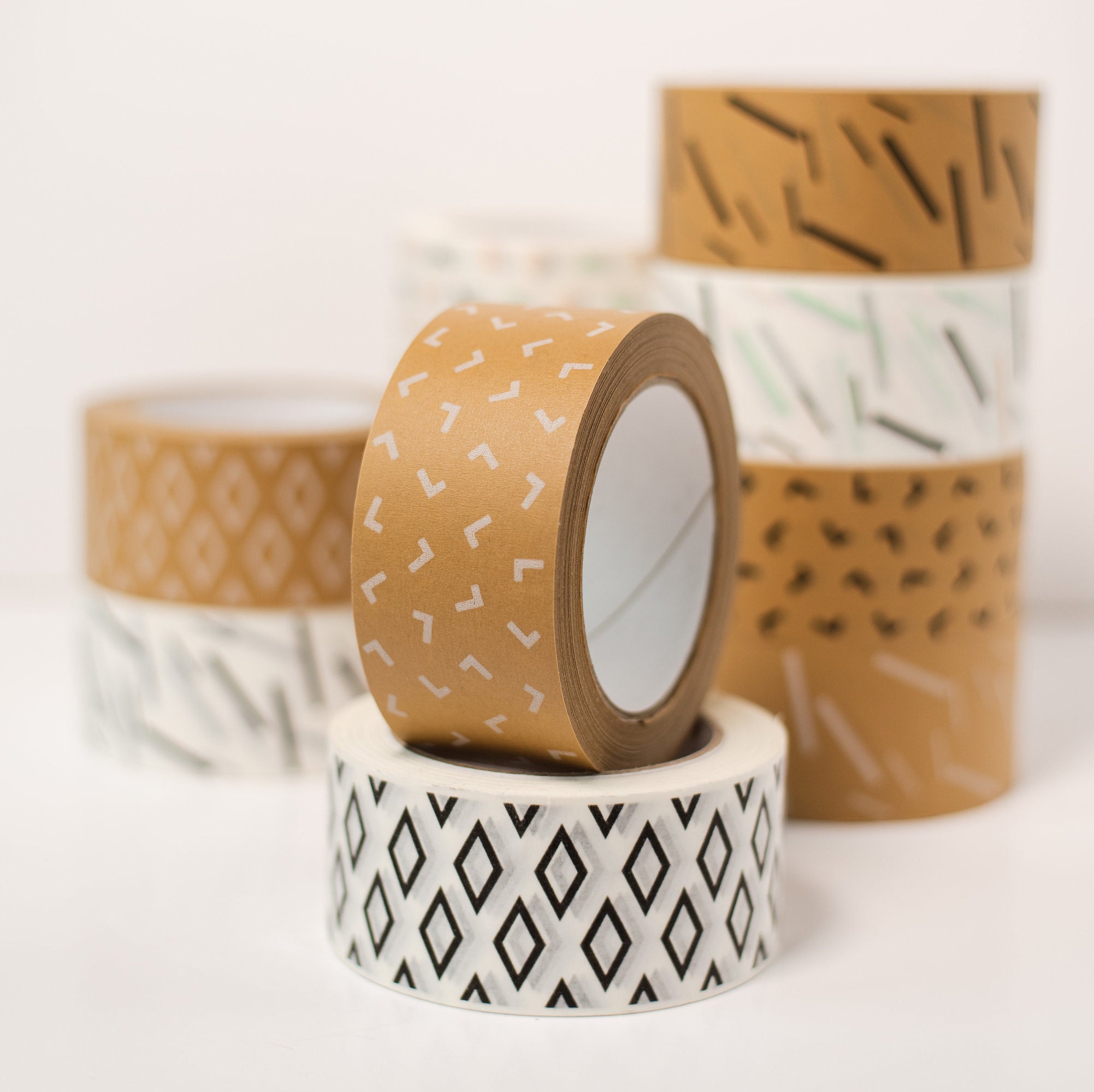 Kraft Packaging Tape Designer Printed Packing Tape-recycled - Etsy UK