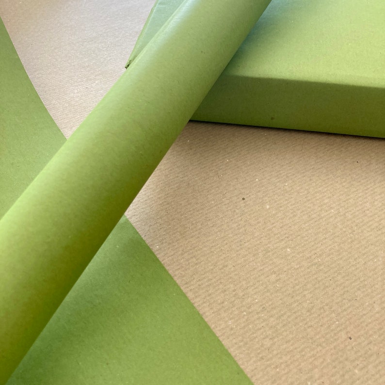 Lime Green Wrapping Paper Gift Wrapping Papereco Friendly - Etsy