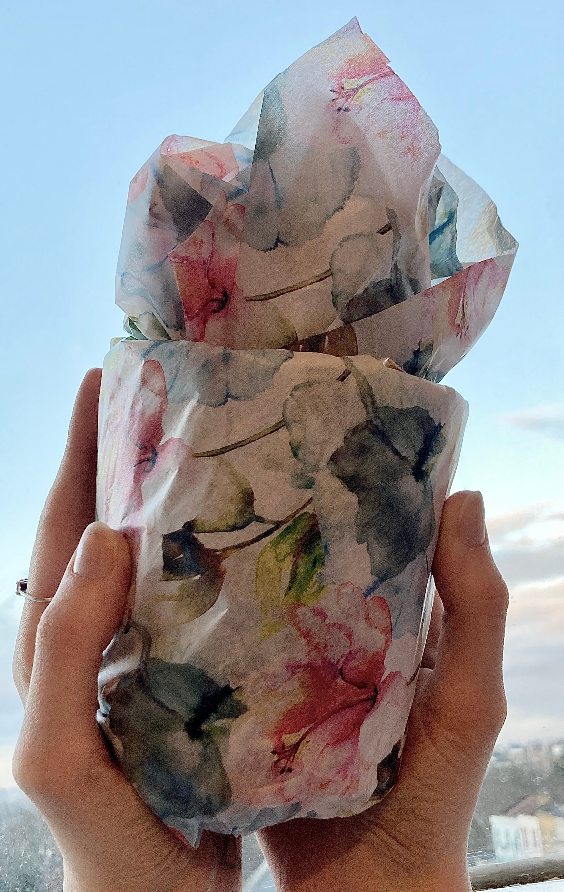 Floral on White Tissue Paper Sheets, Luxury Tissue Paper, Perfect for ...