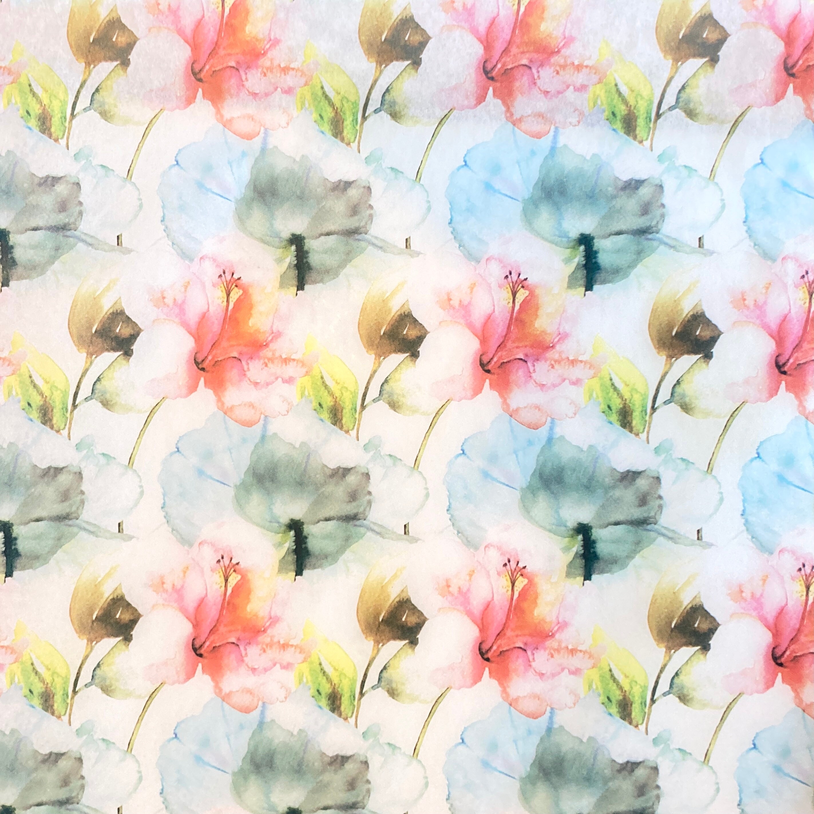 Floral on White Tissue Paper Sheets, Luxury Tissue Paper, Perfect for ...