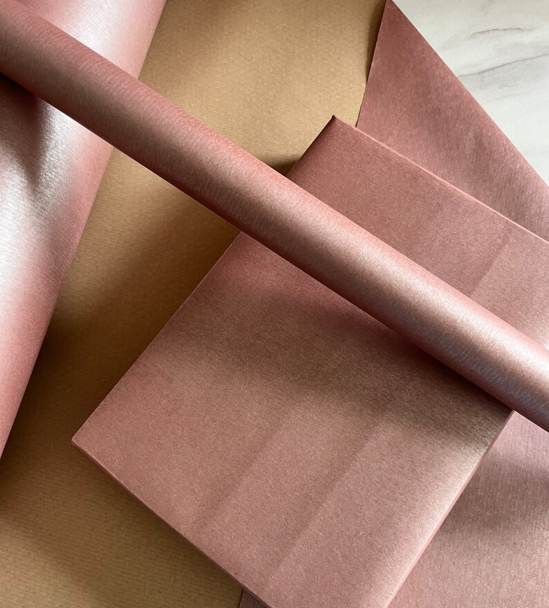 Rose Gold Kraft Wrapping Paper Gift Wrapping Paper - Etsy