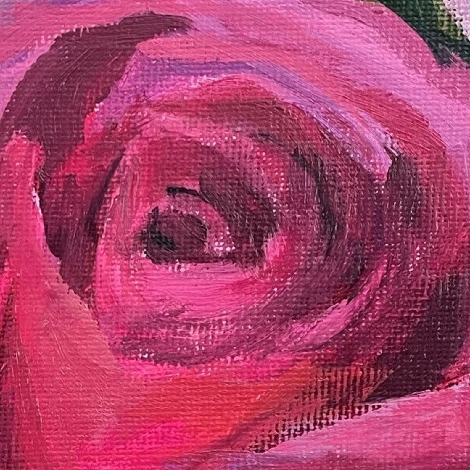 Red Rose - Oil Painting on Canvas Board - Etsy