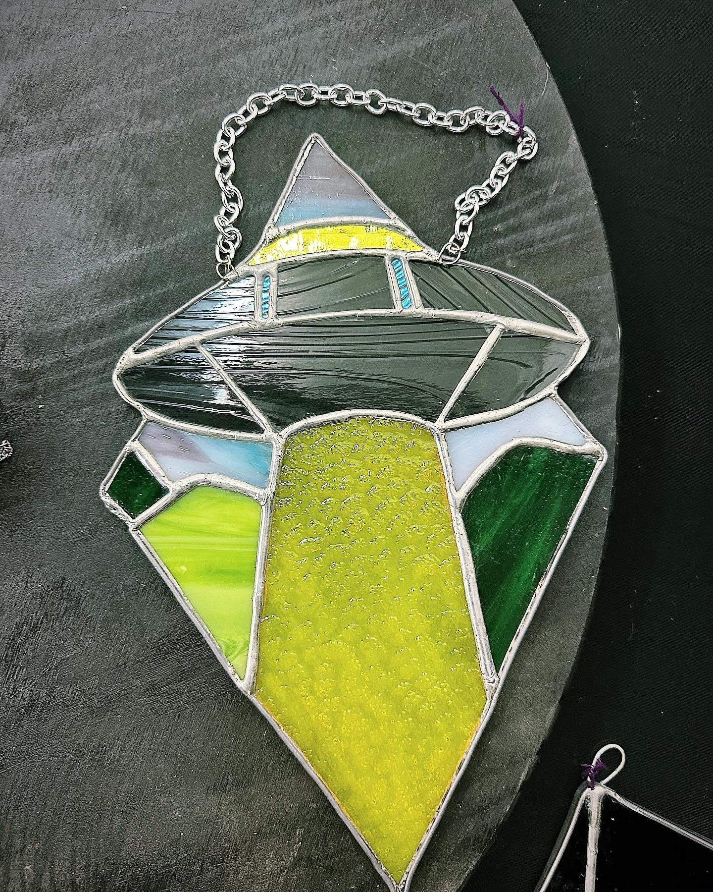 UFO Stained Glass Pattern - Etsy