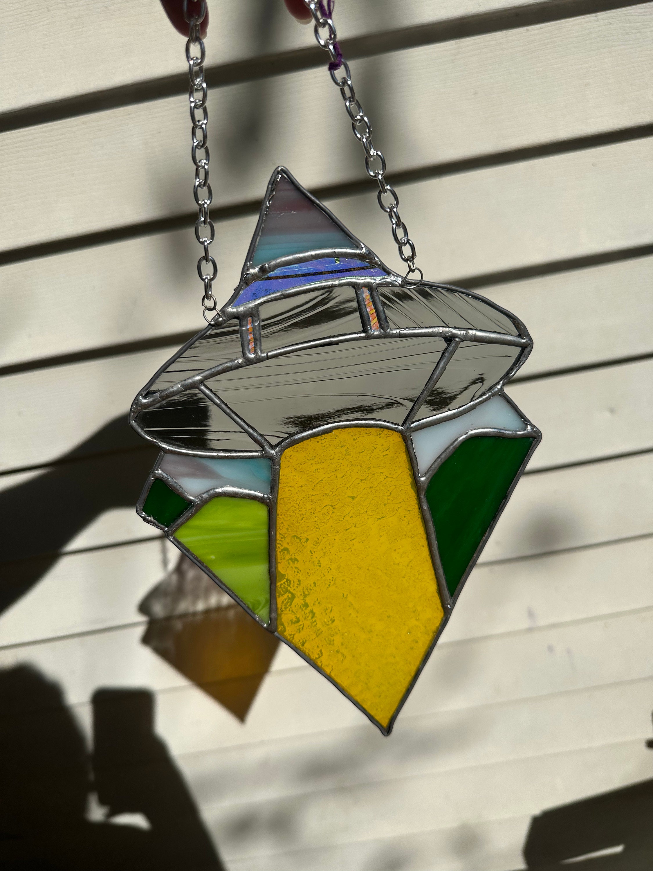 UFO Stained Glass Pattern - Etsy