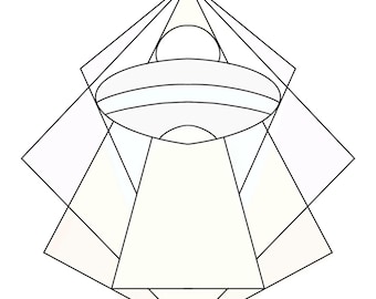 UFO Abduction Stained Glass Pattern Digital Download Glass Patterns by ...
