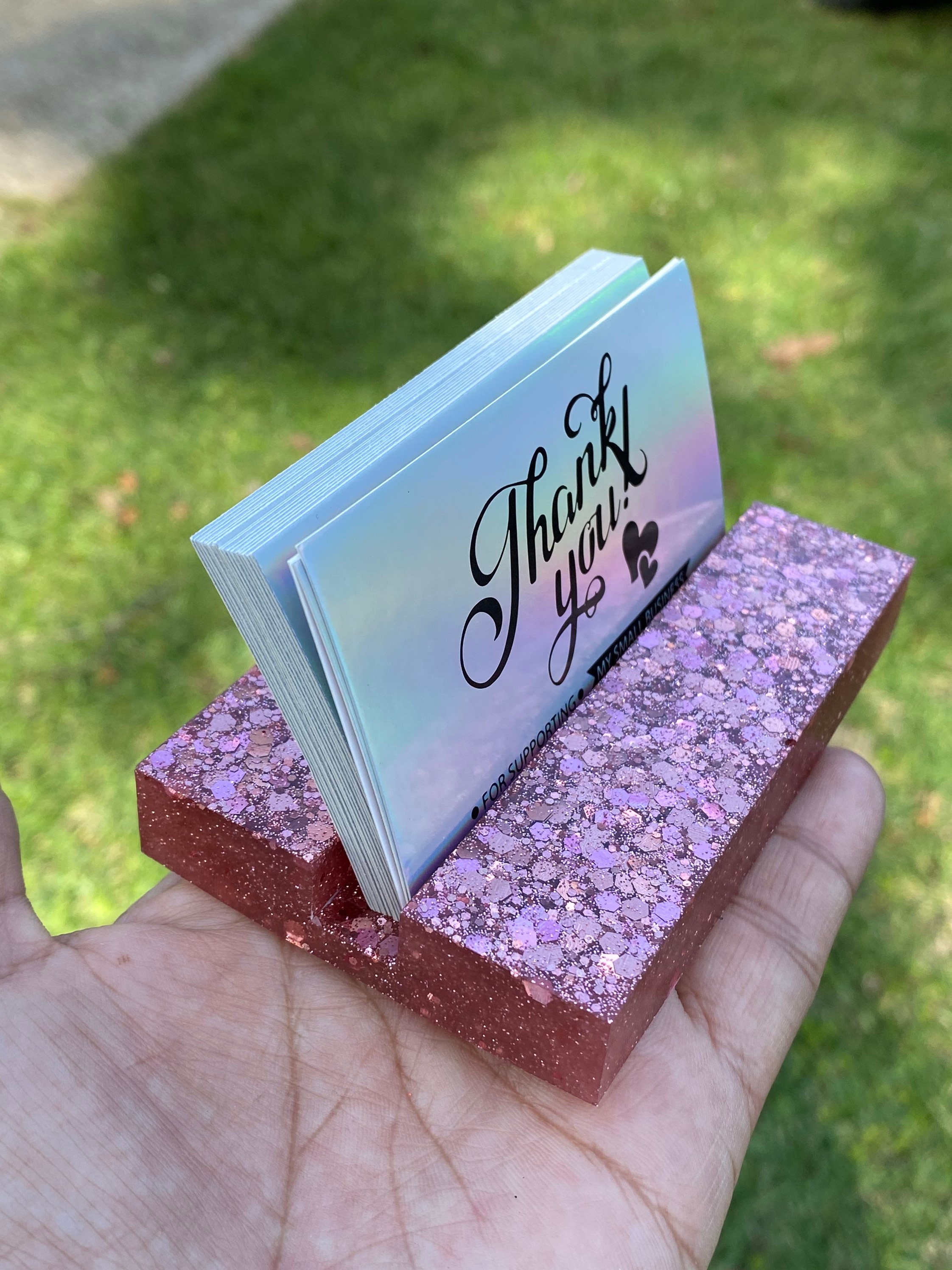 Business Card Holder Resin Card Holder Card Holder Office - Etsy