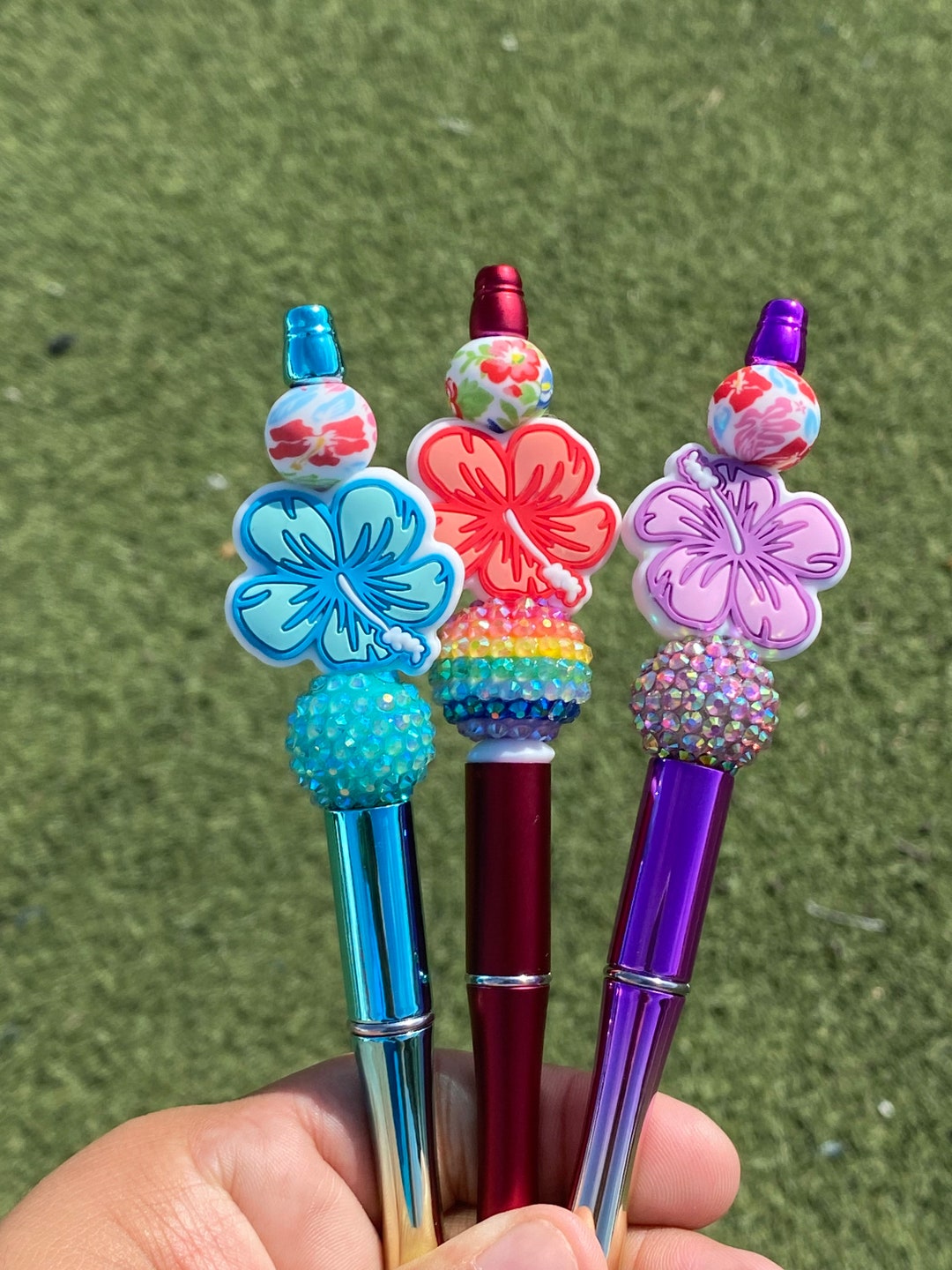 Flower Pen, Cute Pens, Beaded Pens - Etsy