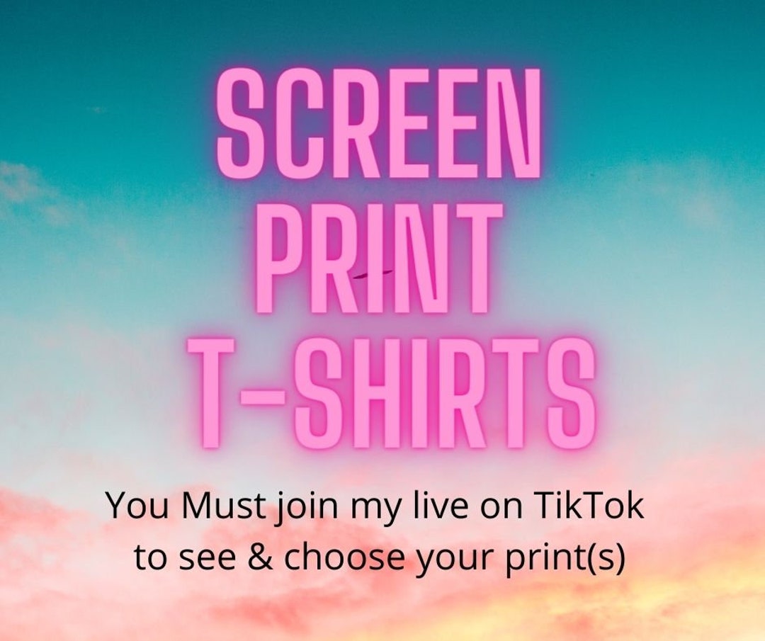 Custom Screen Print T-shirts, Screen Print Shirt - Etsy