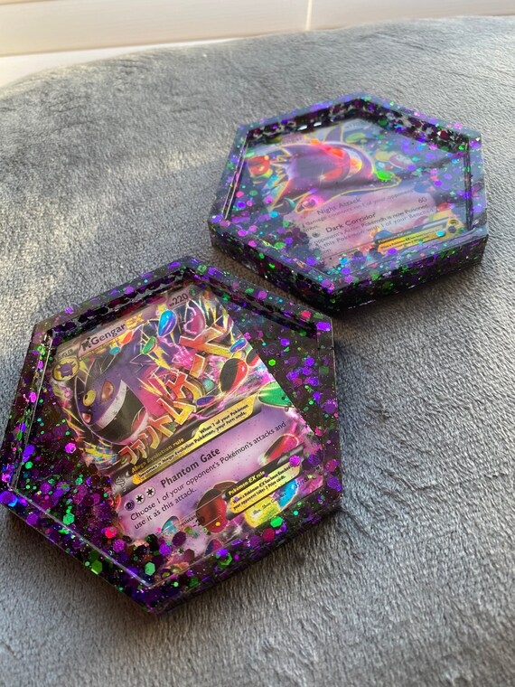 Home & Living Coasters Handmade Pokemon Card Resin Coaster EX, GX, V ...