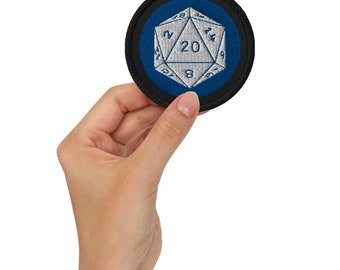 Small D20 Dice Iron-on Patch Embroidered - Etsy