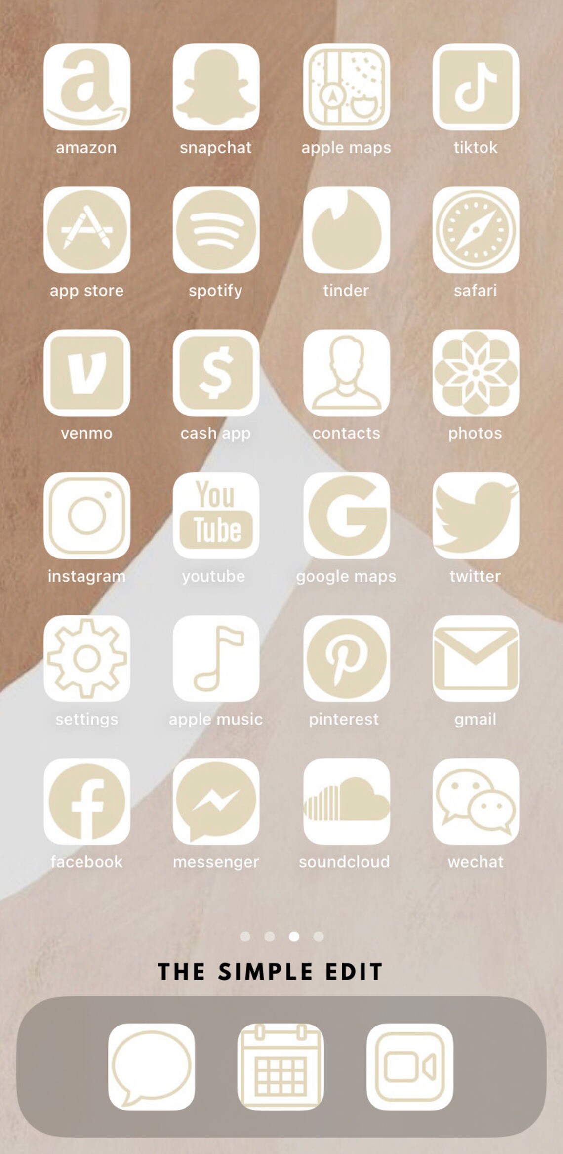 95 Beige iPhone Ios 14 App Icons / Covers - 95 BEIGE Social Media Set ...