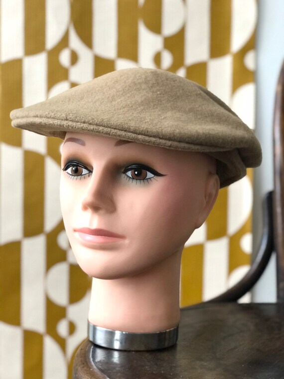 Camel Coloured Woollen Flat Cap - Gem