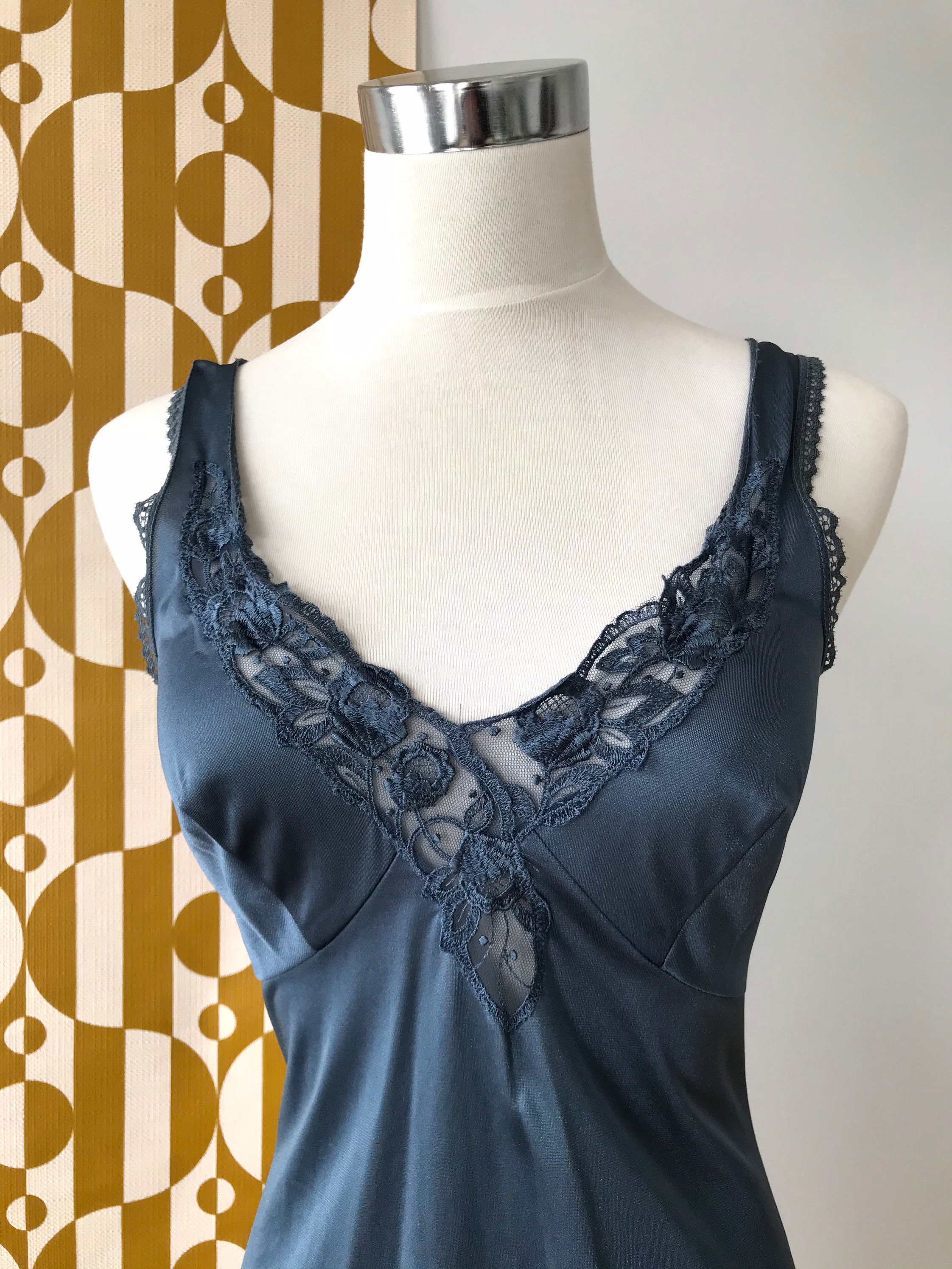 Vintage Petrol Blue Mini Nightdress - Etsy