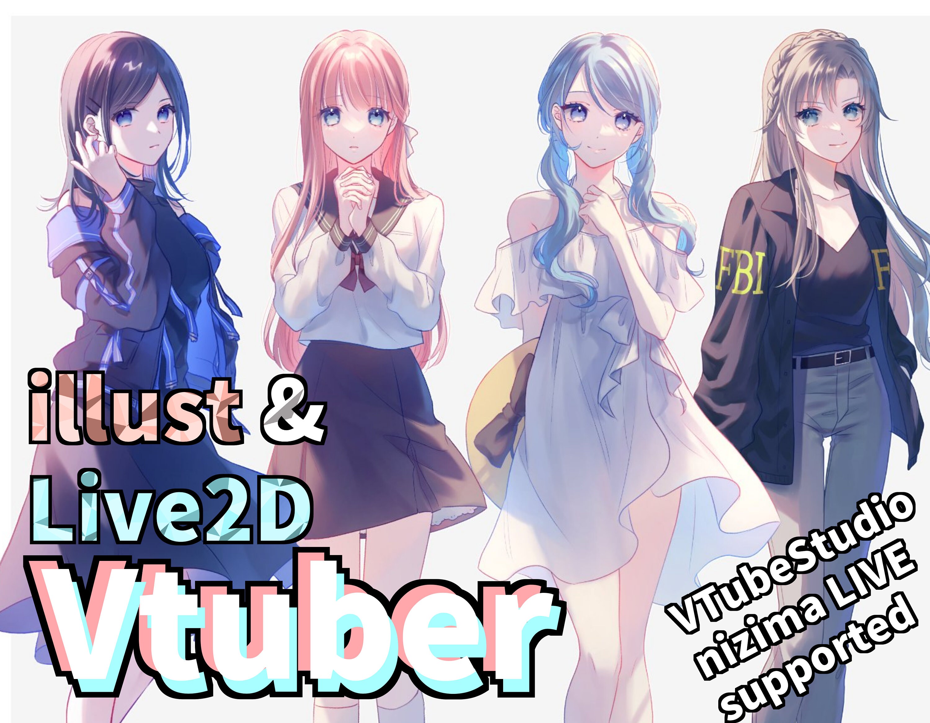Modelo Vtuber 2D personalizado rig psd Artista japonés - Etsy México