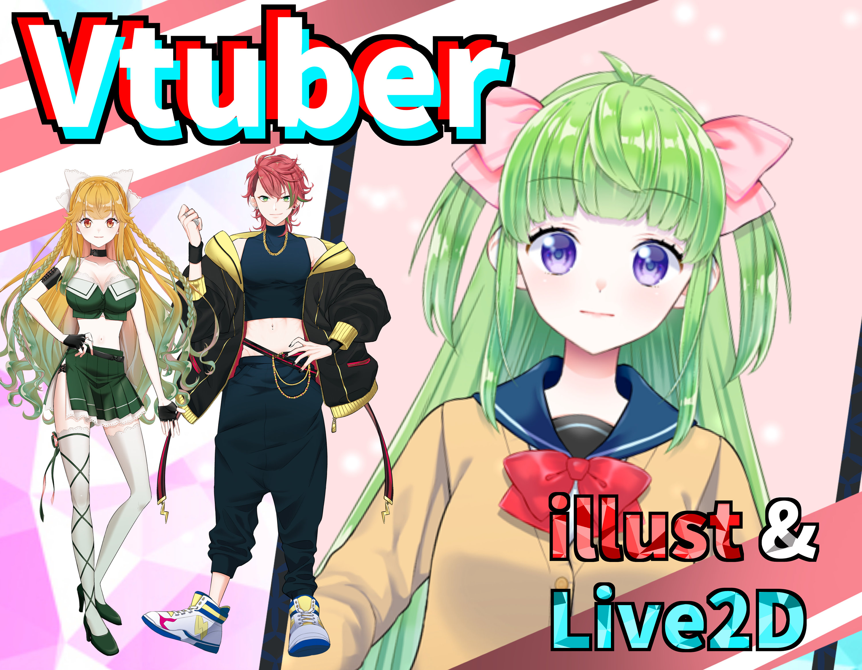 Modelo Vtuber 2D personalizado rig psd artista japonés - Etsy México