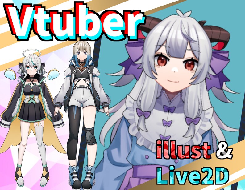 Modelo Vtuber 2D personalizado rig psd artista japonés - Etsy España