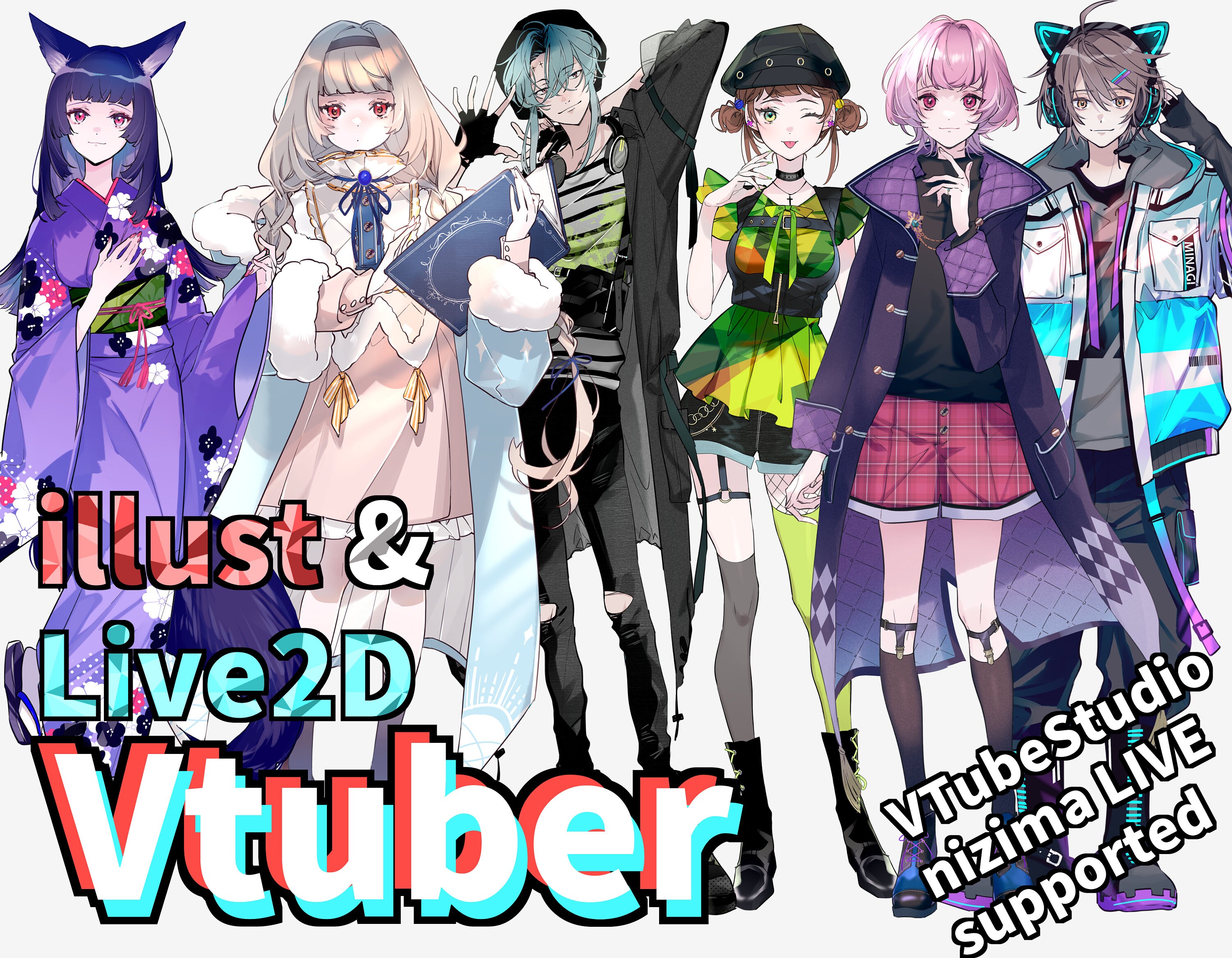 Custom 2D Vtuber Model rig, Psd, Pro Japanese Artist shitoro ,manga and ...