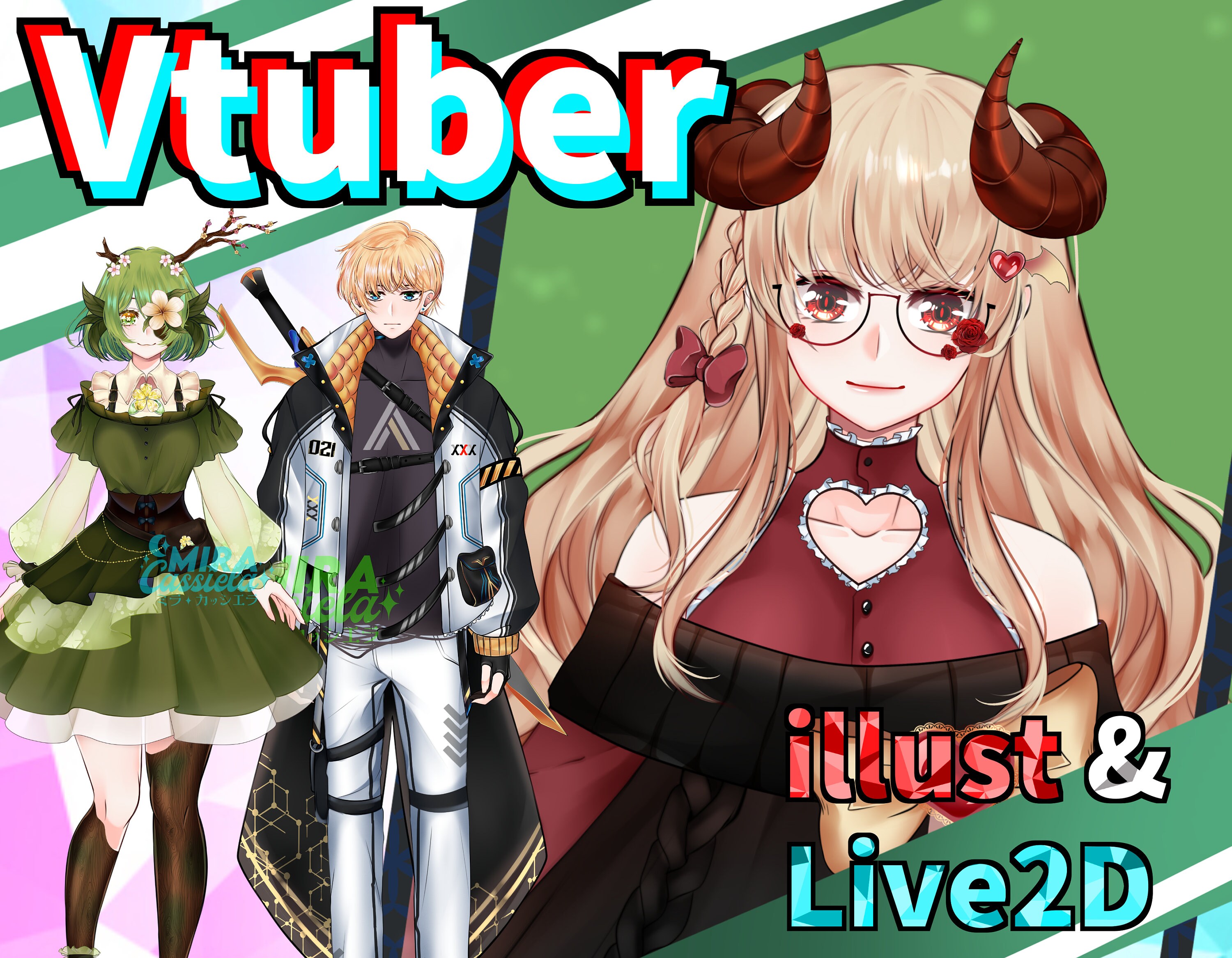 Modelo Vtuber 2D personalizado rig psd artista japonés - Etsy México