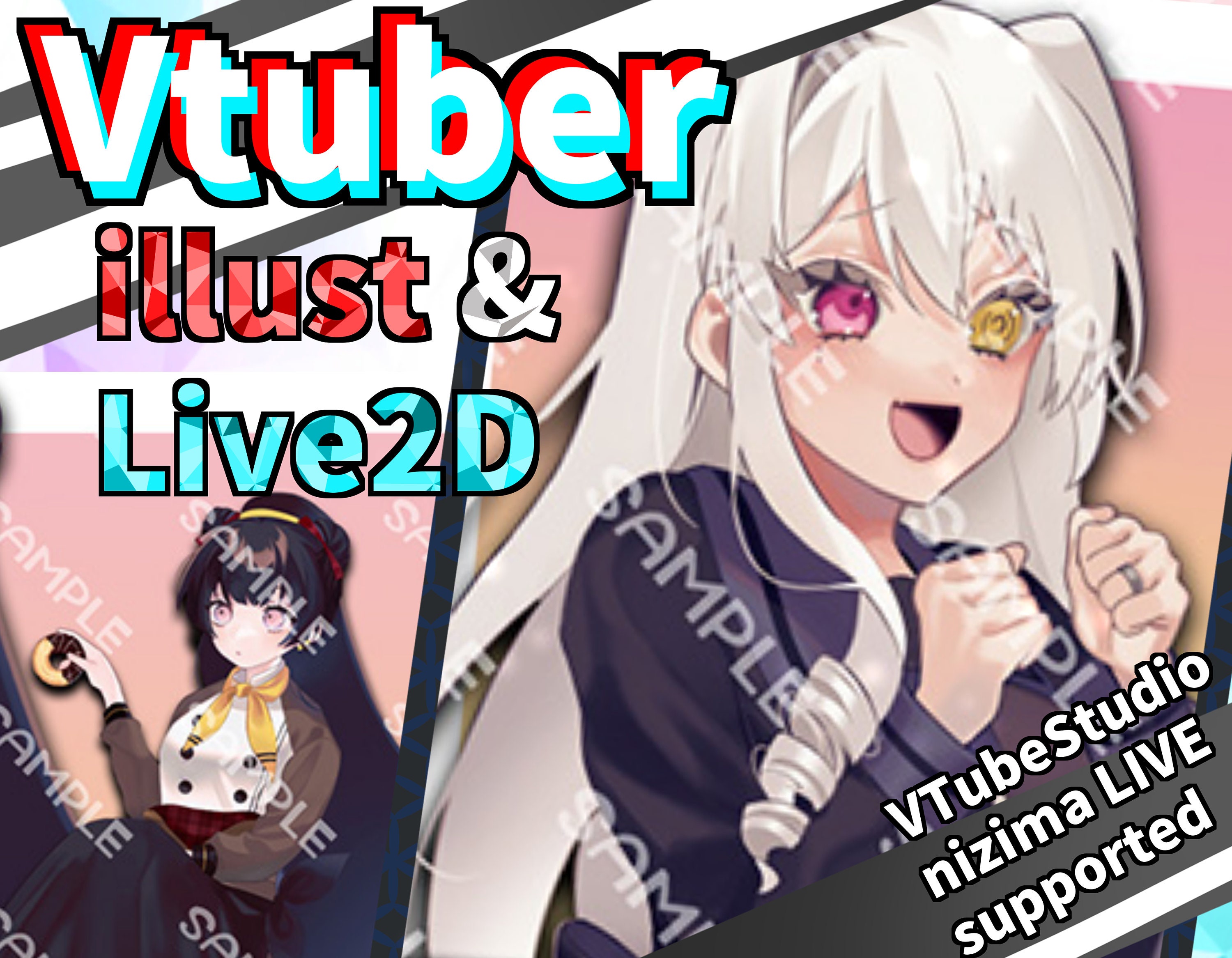 Modelo Vtuber 2D personalizado rig psd artista japonés - Etsy México