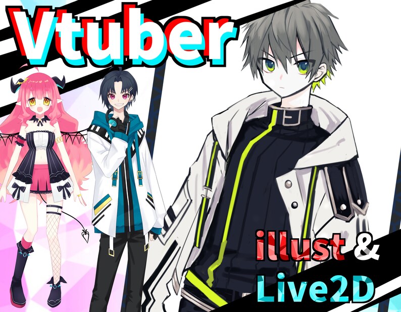 Custom 2D Vtuber Model rig Psd Pro Japanese Artist - Etsy