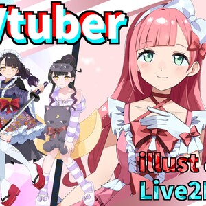 Custom 2D Vtuber Model rig Psd Pro Japanese Artist haru - Etsy