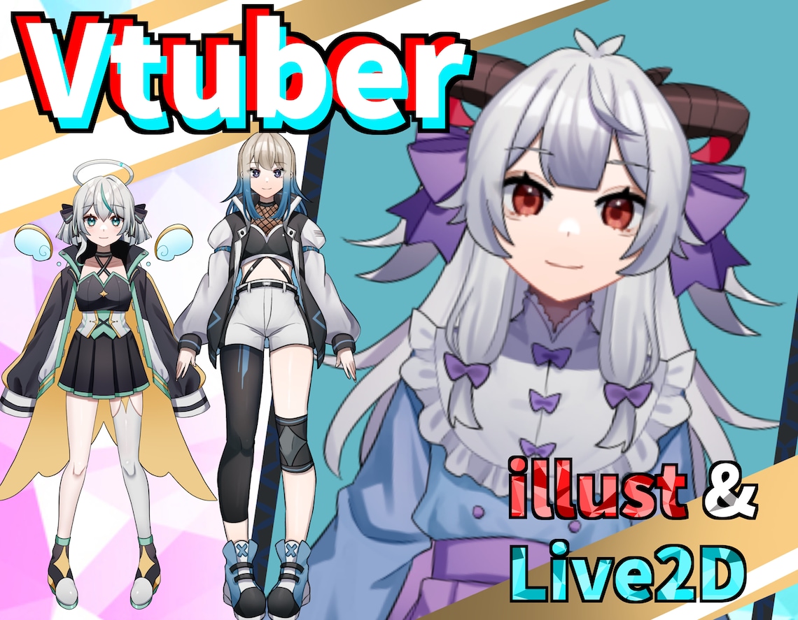 Custom 2D Vtuber Model rig Psd Pro Japanese Artist haru - Etsy