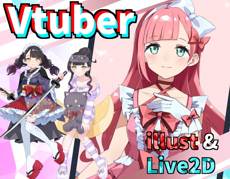 Custom 2D Vtuber Model rig Psd Pro Japanese Artist - Etsy