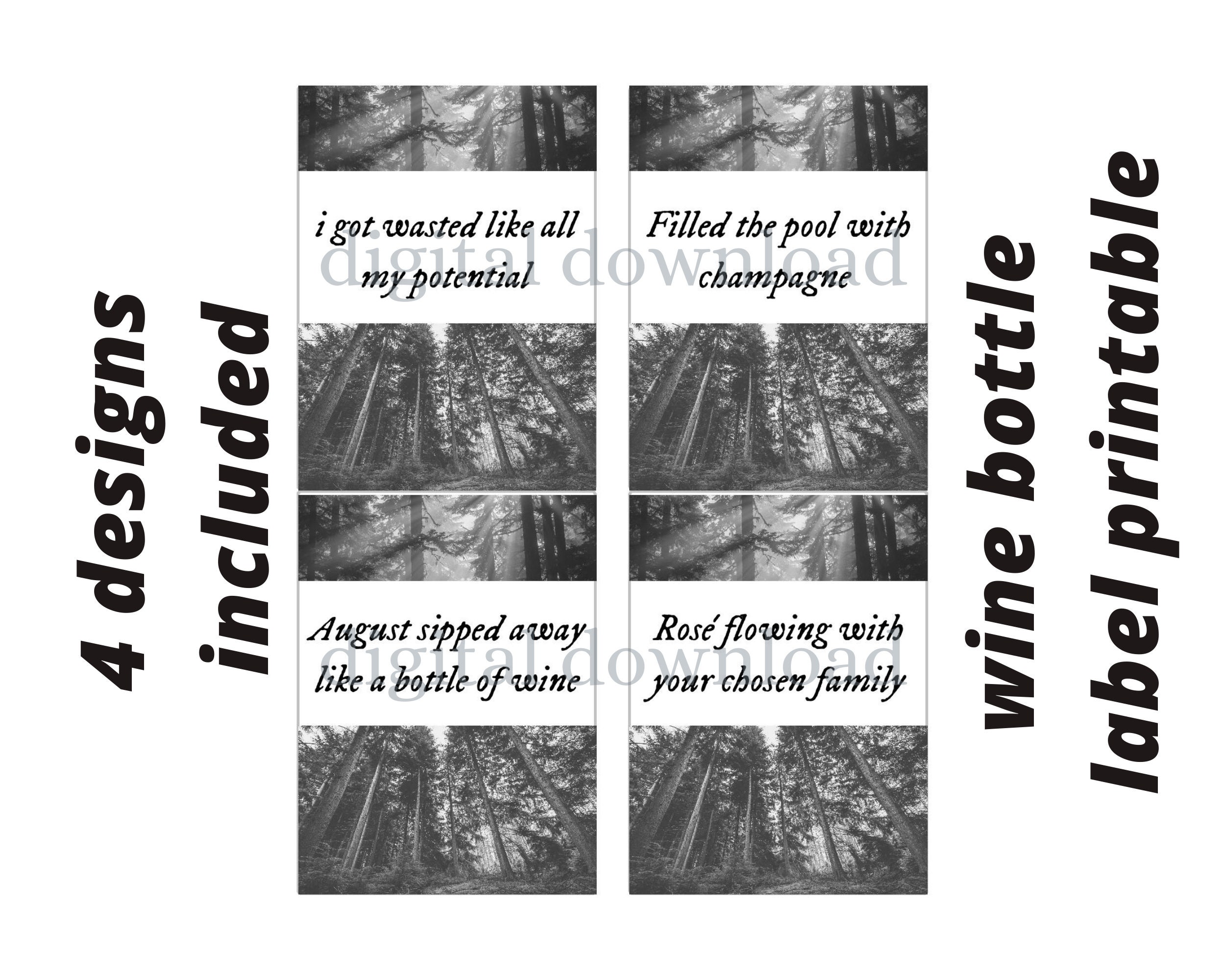 Taylor Swift Folklore Wine Label Printable - Etsy