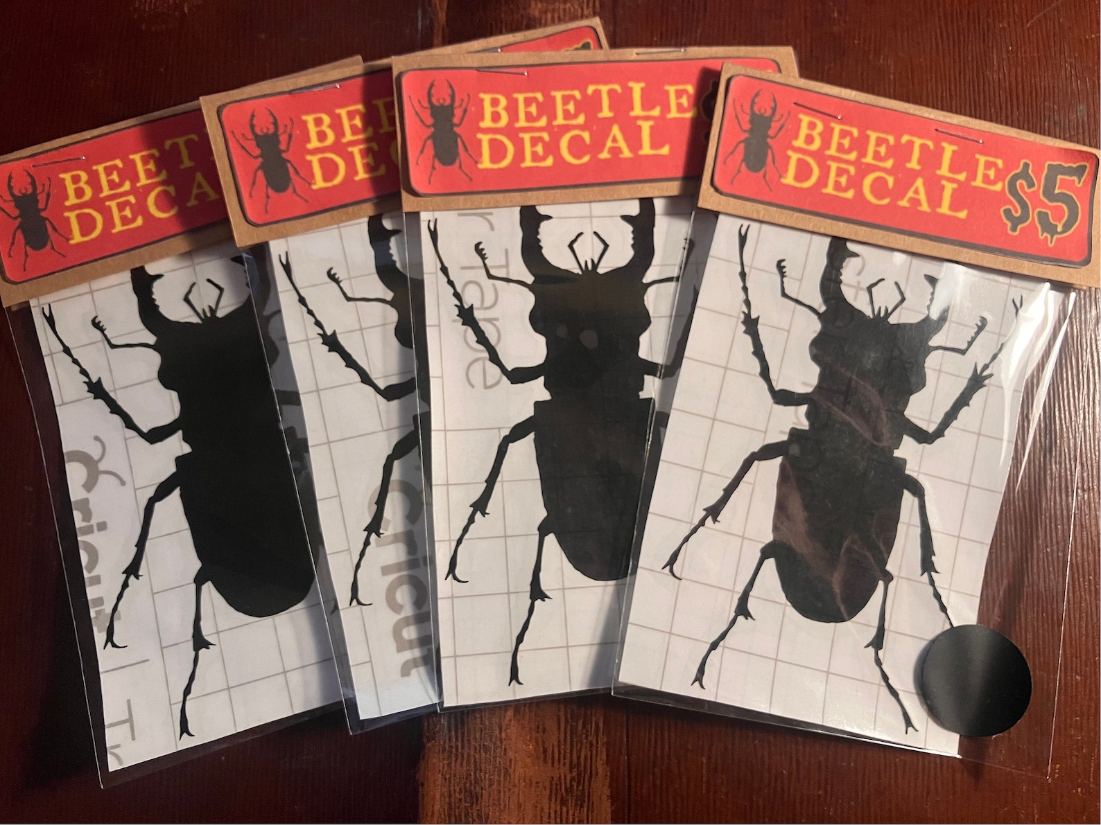 Black Stag Beetle Sticker - Etsy