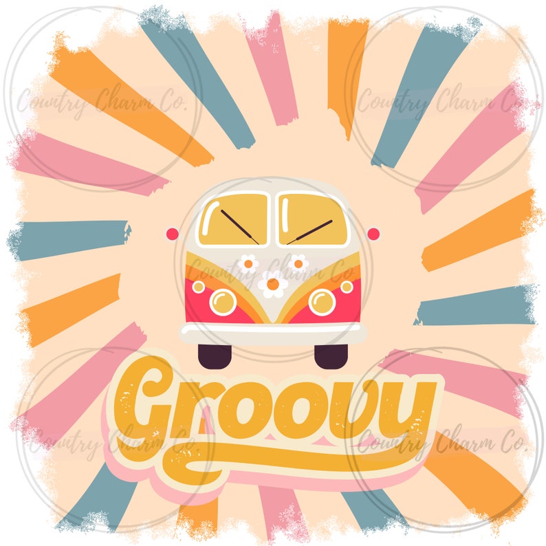 Groovy Sublimation Digital Design, PNG, Digital Download, Hippie, Van ...