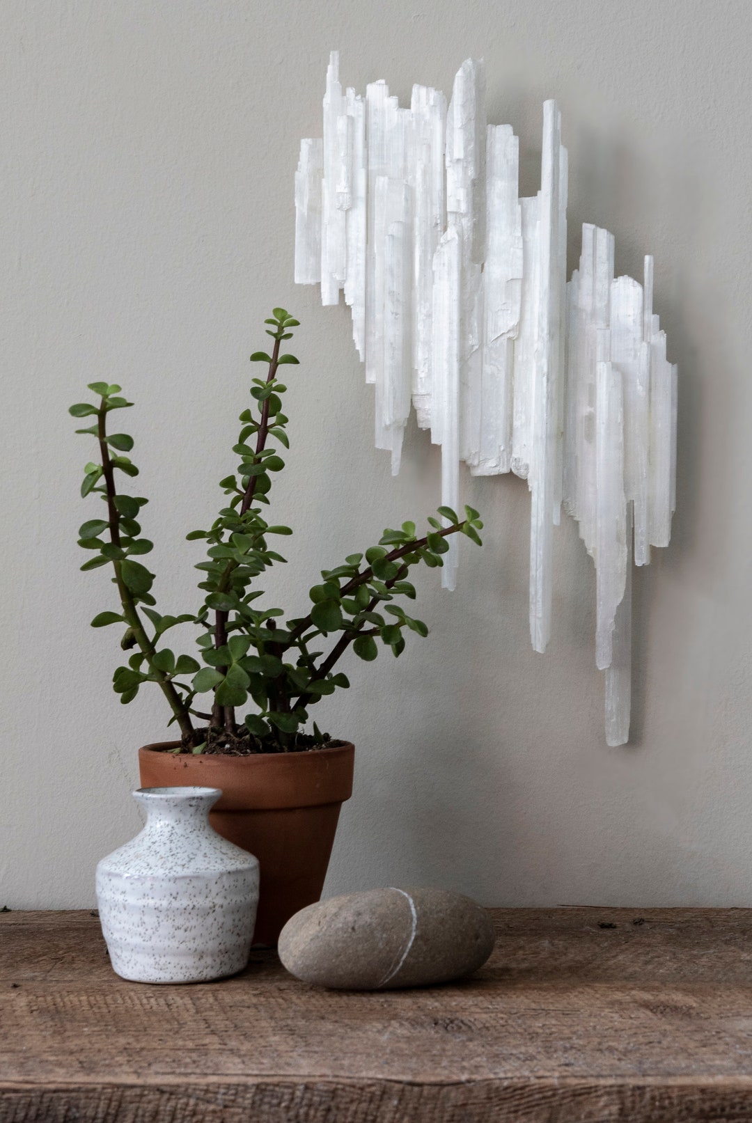 Selenite Wall Hanging (organic Shape. Each Shape is Similar but Unique ...