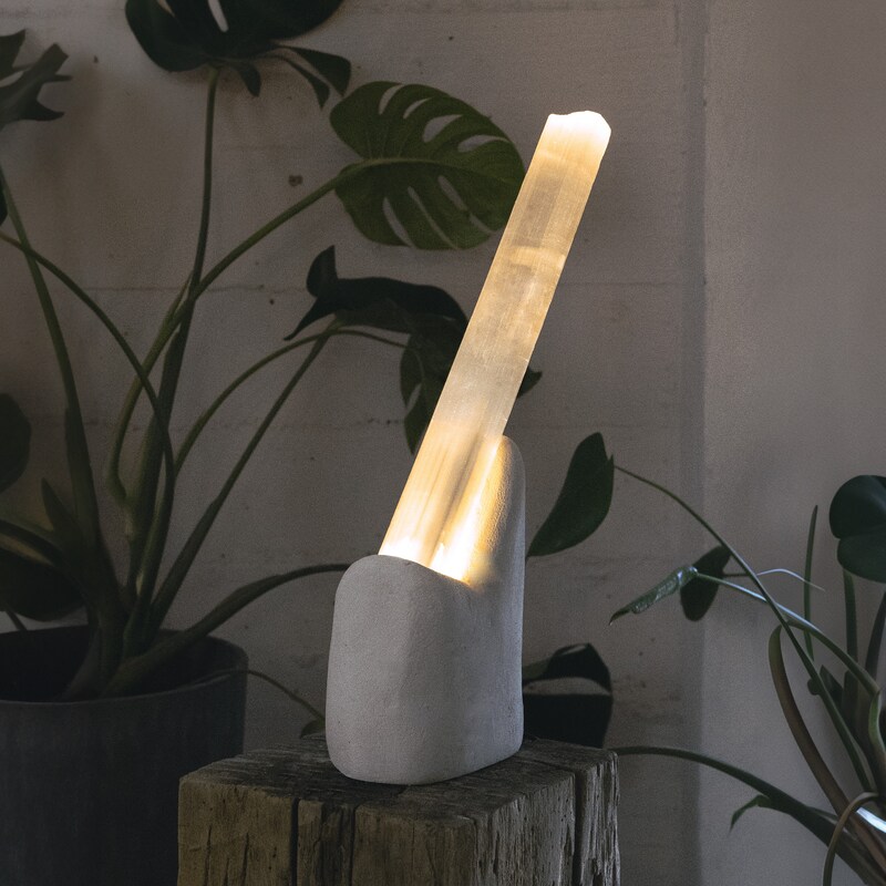 Selenite Lamp - Etsy