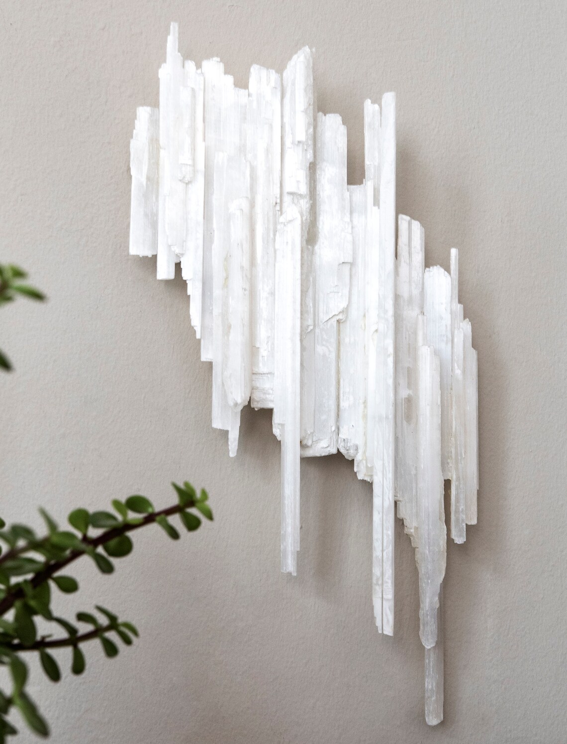Selenite Wall Hanging organic Shape. Each Shape is Similar - Etsy