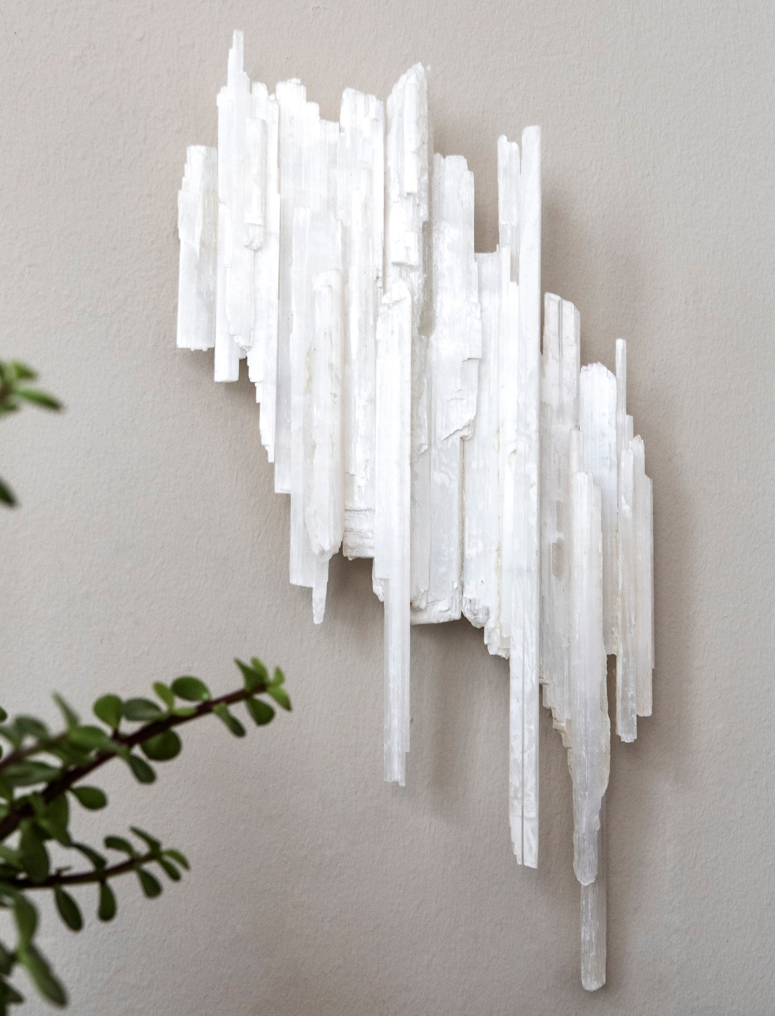 Selenite Wall Hanging organic Shape. Each Shape is Similar - Etsy