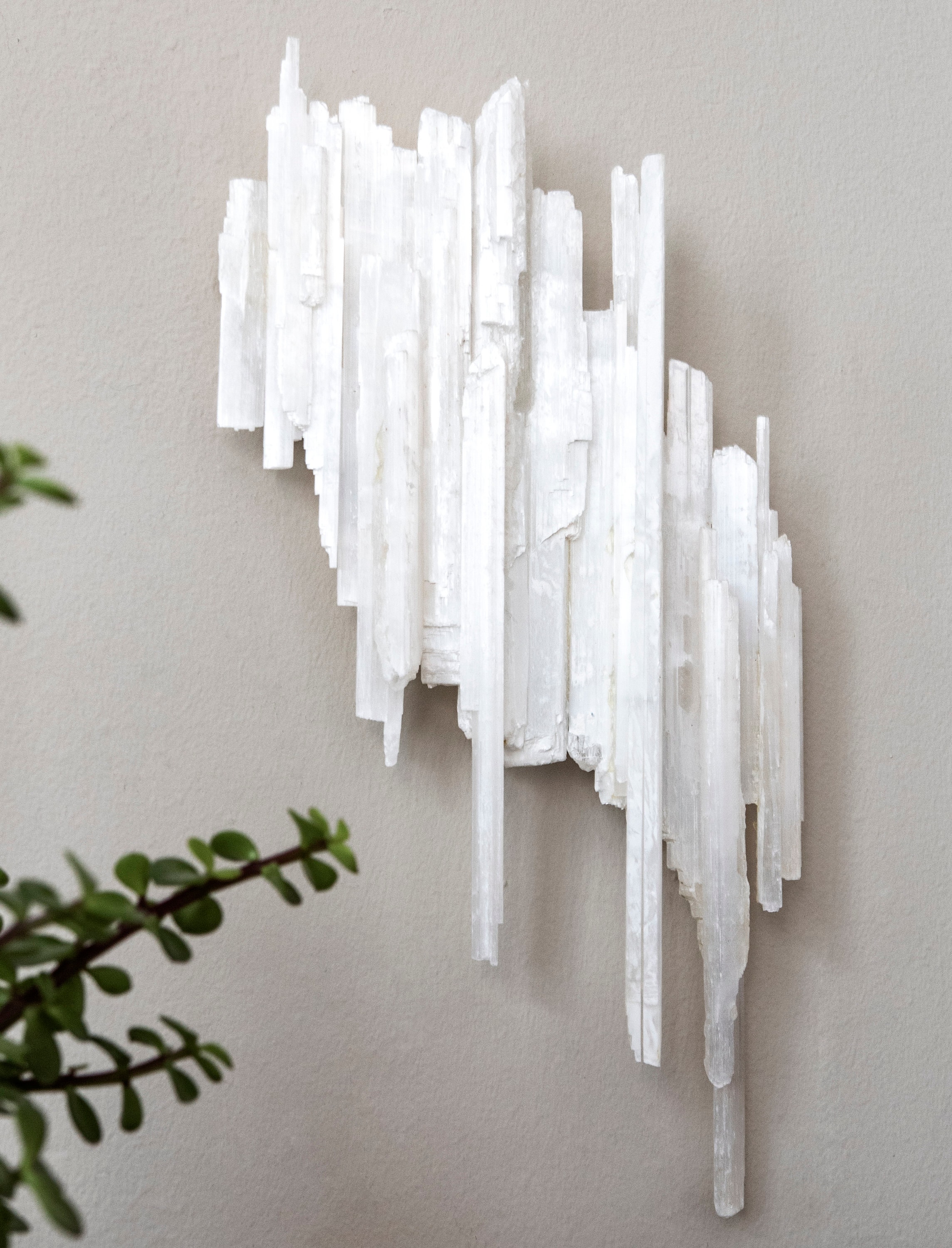 Selenite Wall Hanging Large (organic Shape. Each Shape is Similar but ...
