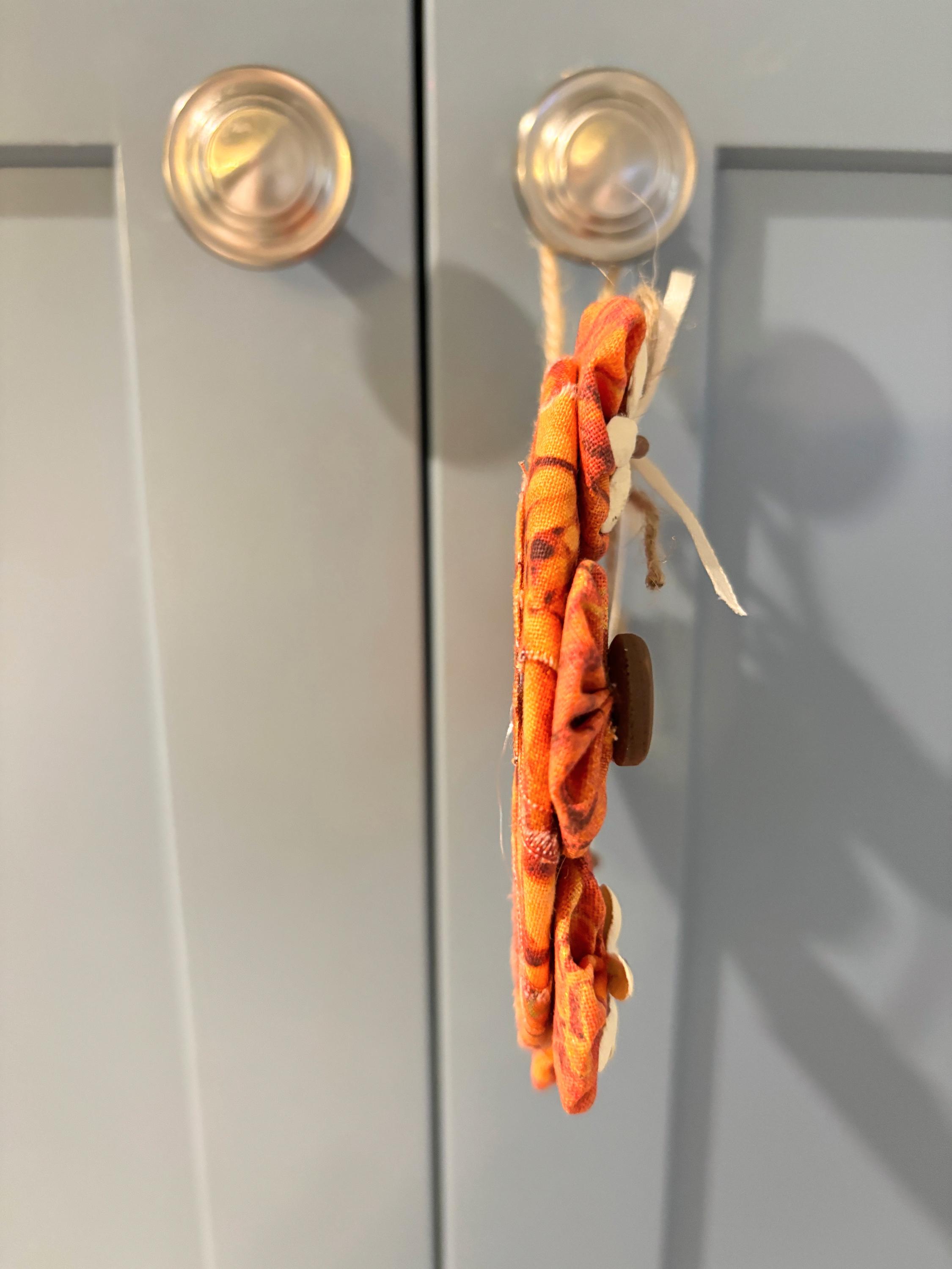 Small Fall Fabric Yo-yo Wreath: Rustic Autumn Decor - Etsy
