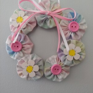 Small Spring Wreath Spring Yo-yo Wreath Small Spring Fabric - Etsy