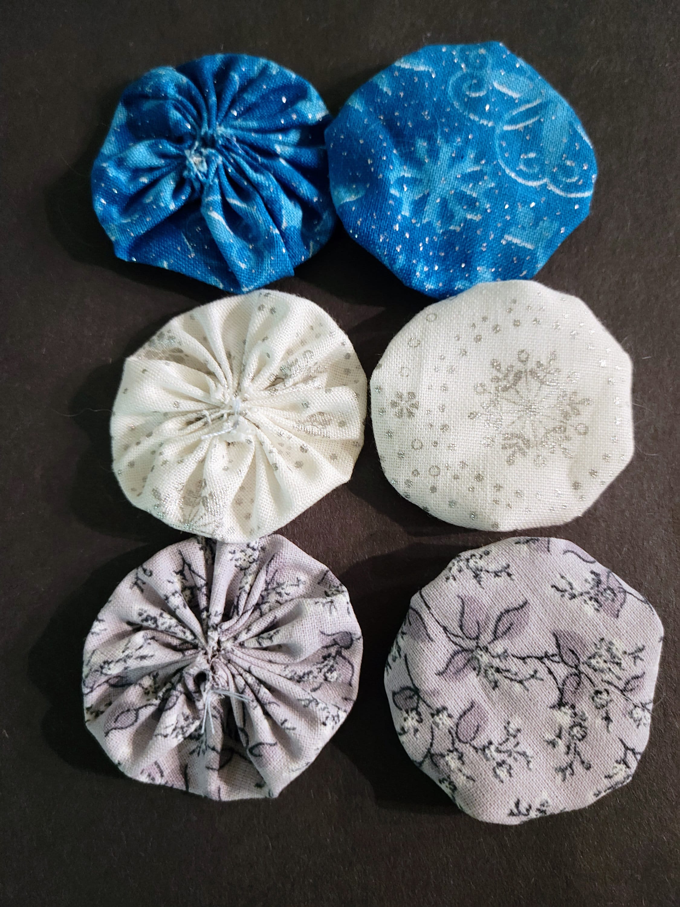 Yo Yo Fabric Wreath Ornament: Vintage Winter Snowflake Tree Decor - Etsy