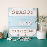 Custom Beach Badge and Beach Tag Holder Sign: Jersey Shore Keepsake ...