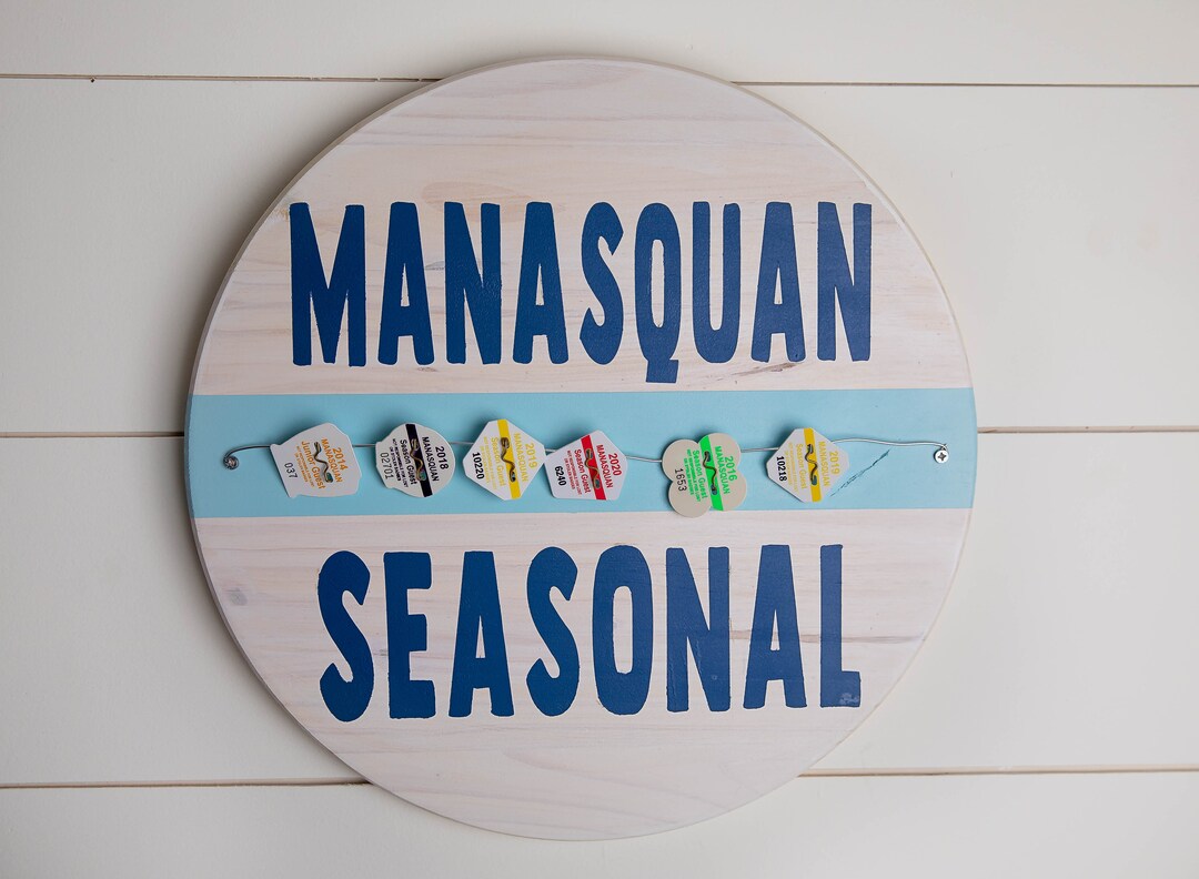 Beach Badge, Beach Badge Display, Beach Badge Holder, Beach House Gift ...