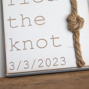 Tied the Knot Sign, Wedding, Engagement, Coastal Wedding, Nautical ...