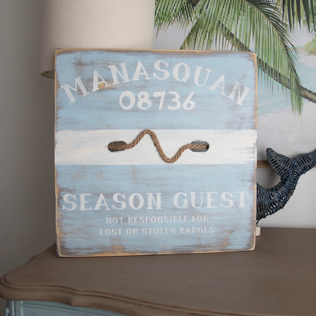 Beach Badge Sign, Custom Beach Badge Sign, Season Beach Badge NJ ...
