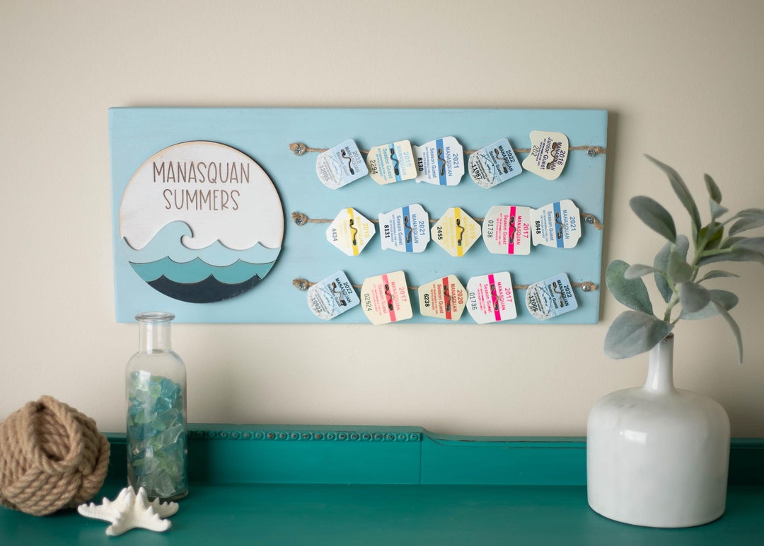 Beach Badge Display, Beach Tag Holder, Badge Badge Holder, Beach Tag ...