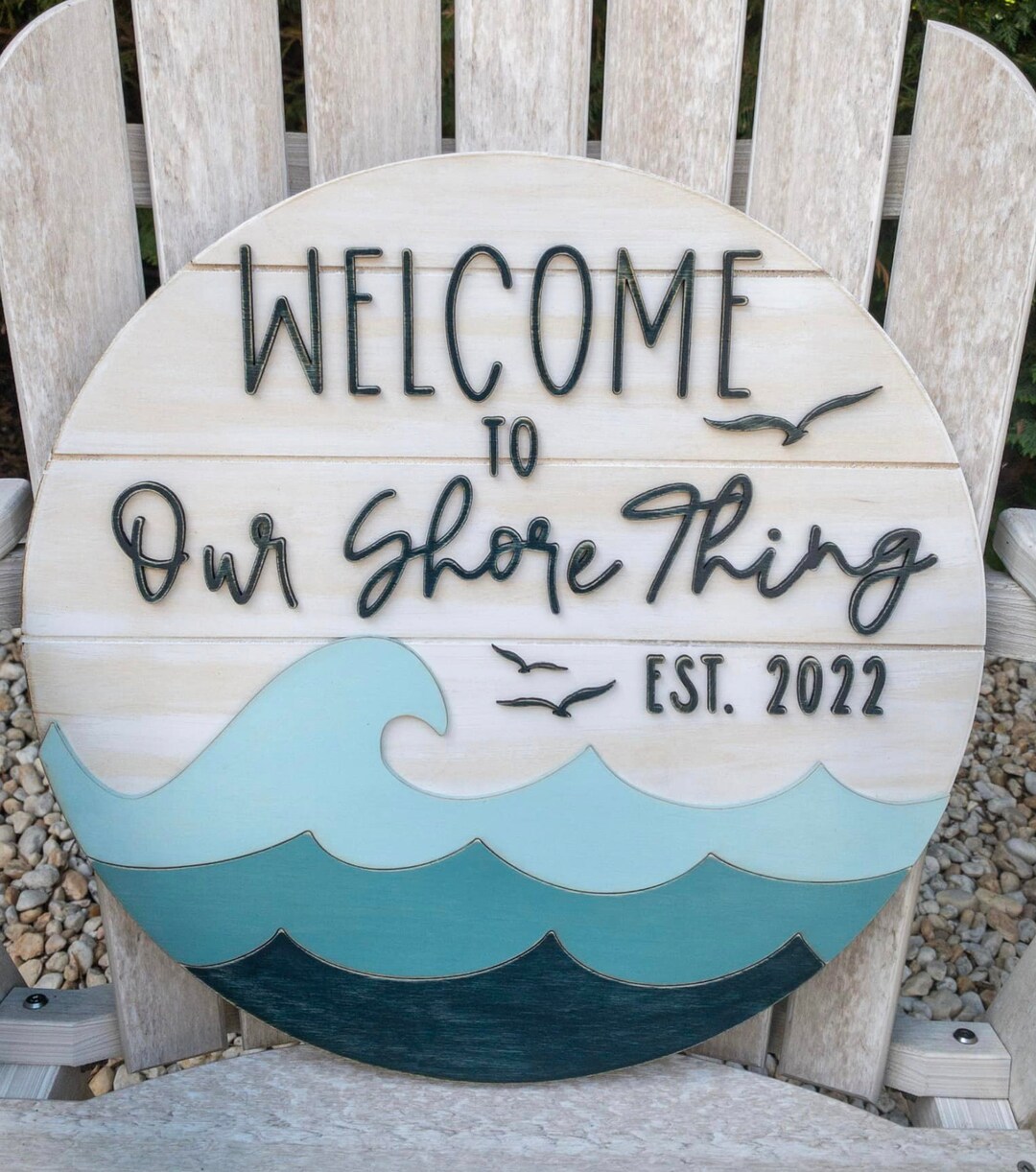 Custom Family Name Sign | Beach House Shiplap Decor - Etsy